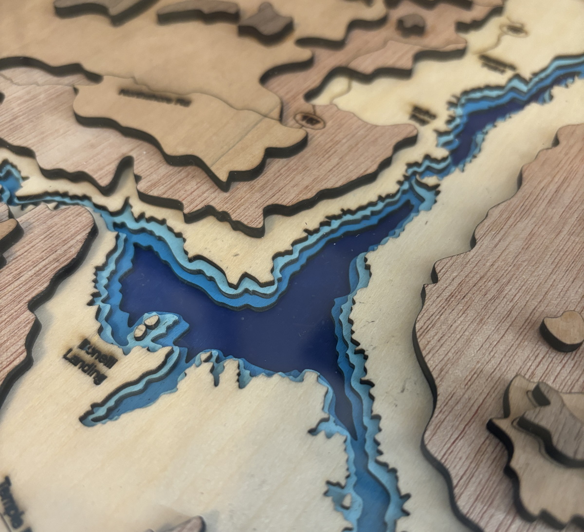 Amazing Lake Mead 3D laser cut topographic map – The Tiny Woodshop ...